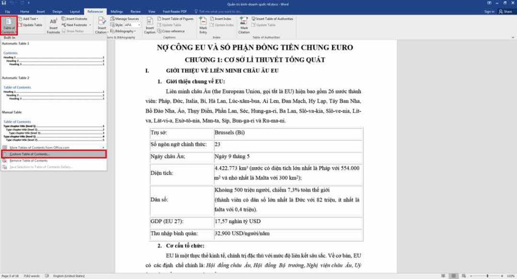 Tạo mục lục trong Word nhanh chóng và đơn giản nhất